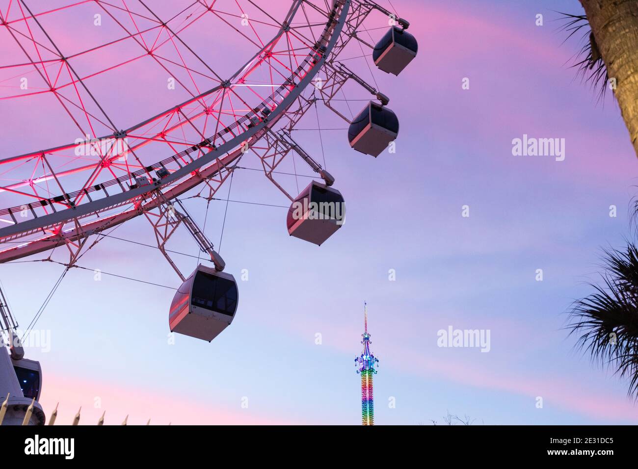 The Wheel at ICON Park Orlando at sunset Stock Photo - Alamy