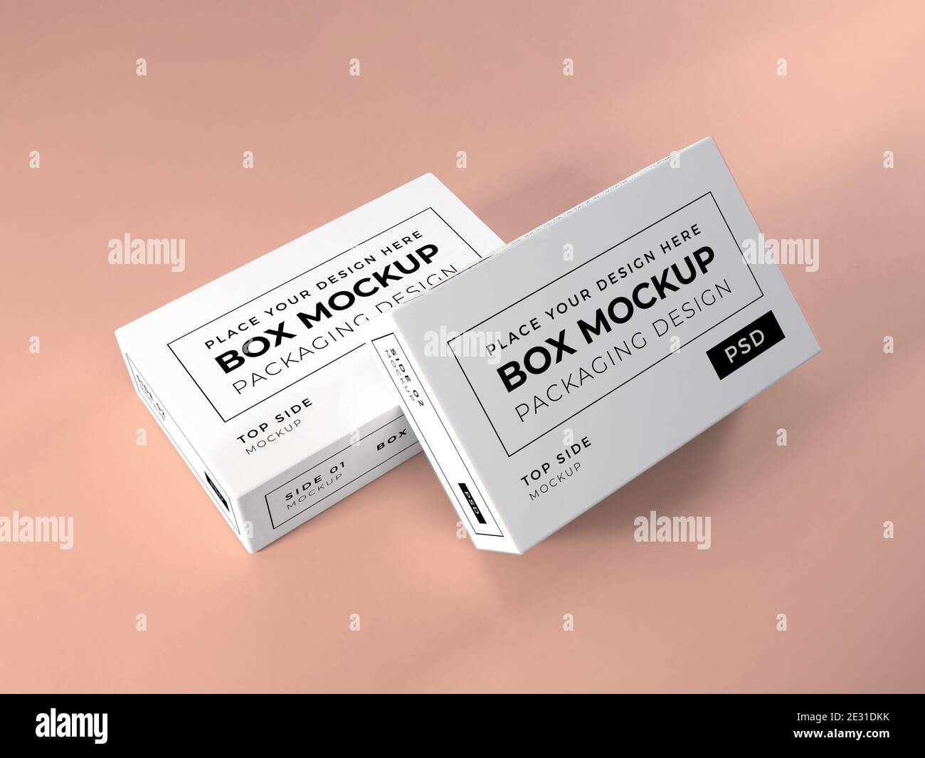 Realistic Long Box Packaging Mockup Template Stock Photo - Alamy