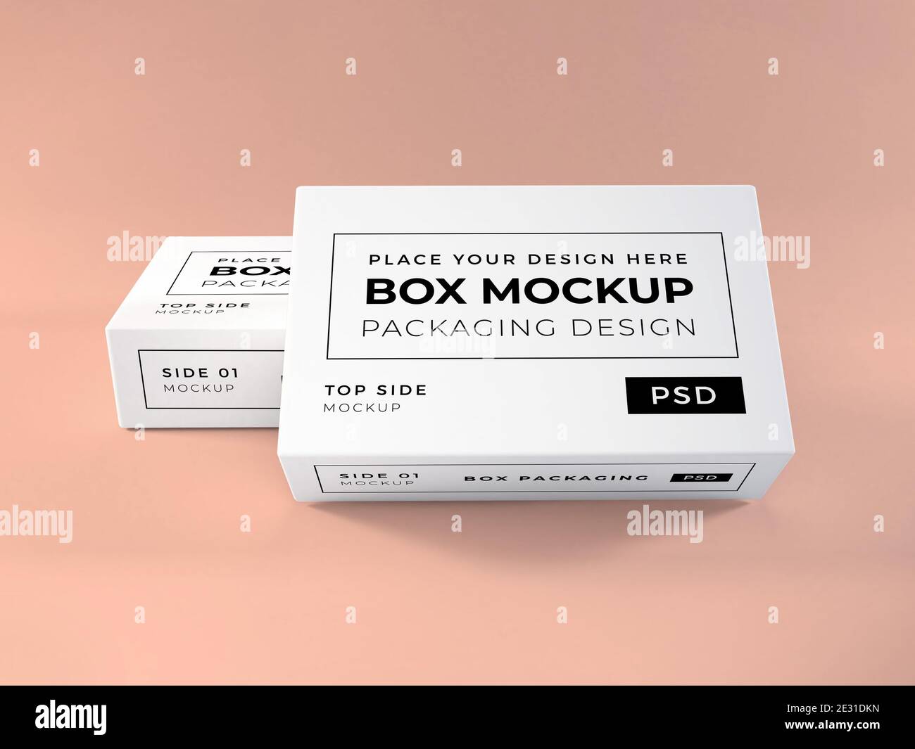 Realistic Long Box Packaging Mockup Template Stock Photo - Alamy