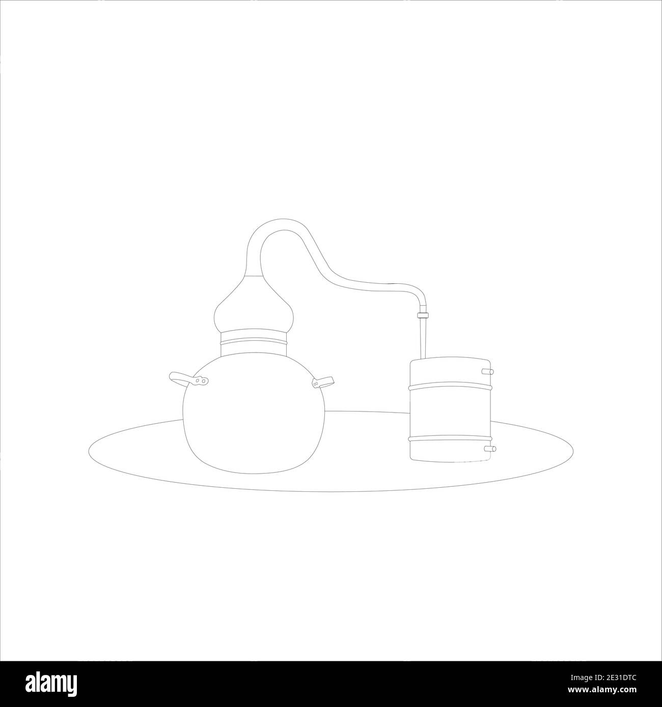 Alambic Copper. A distillation apparatus used for the production of ...