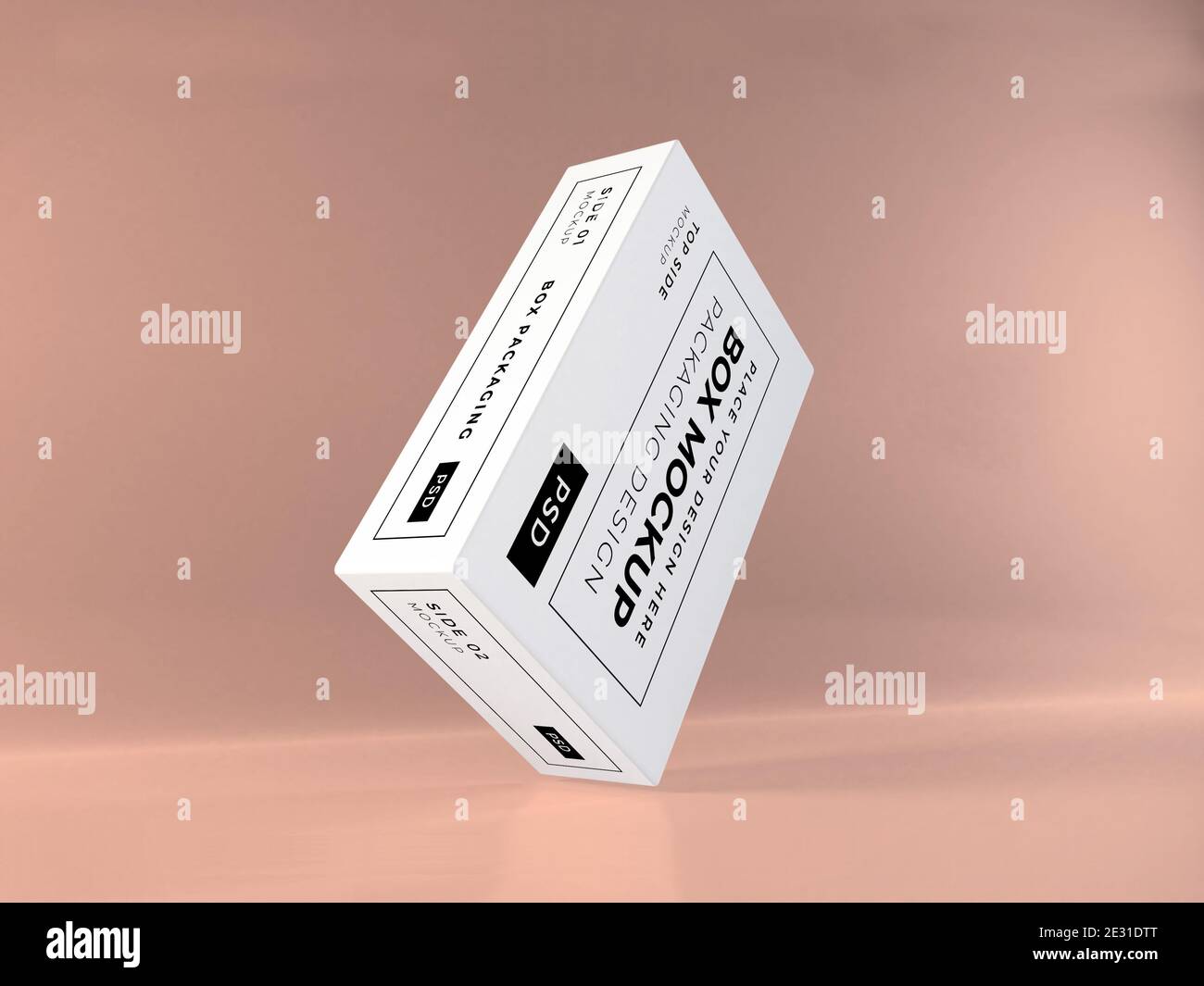 Realistic Long Box Packaging Mockup Template Stock Photo - Alamy