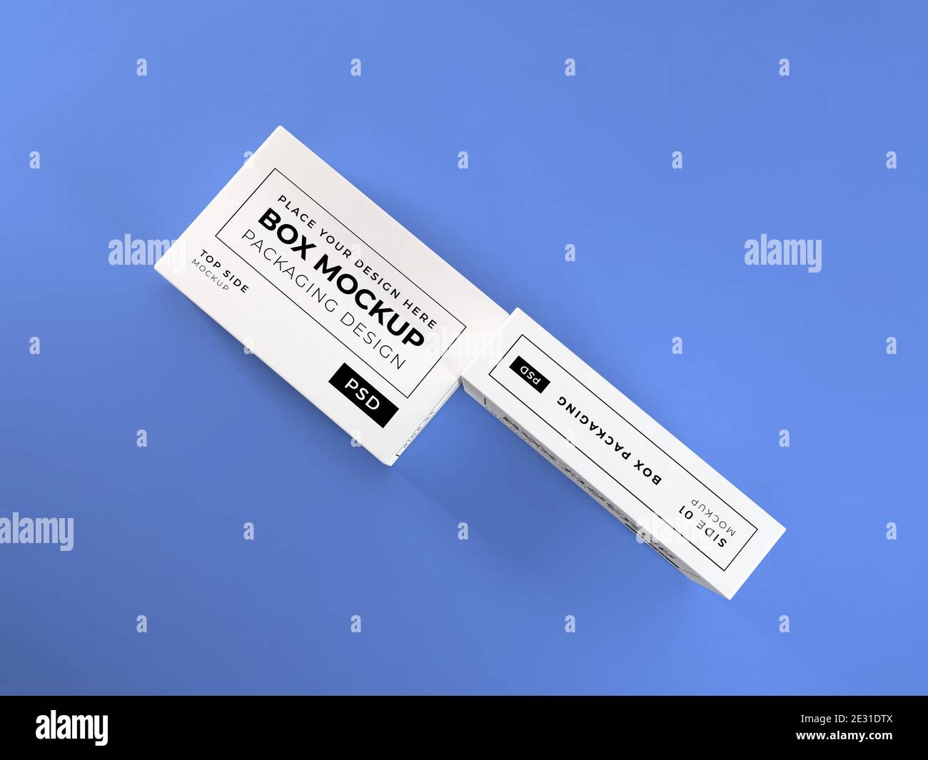 Realistic Long Box Packaging Mockup Template Stock Photo - Alamy