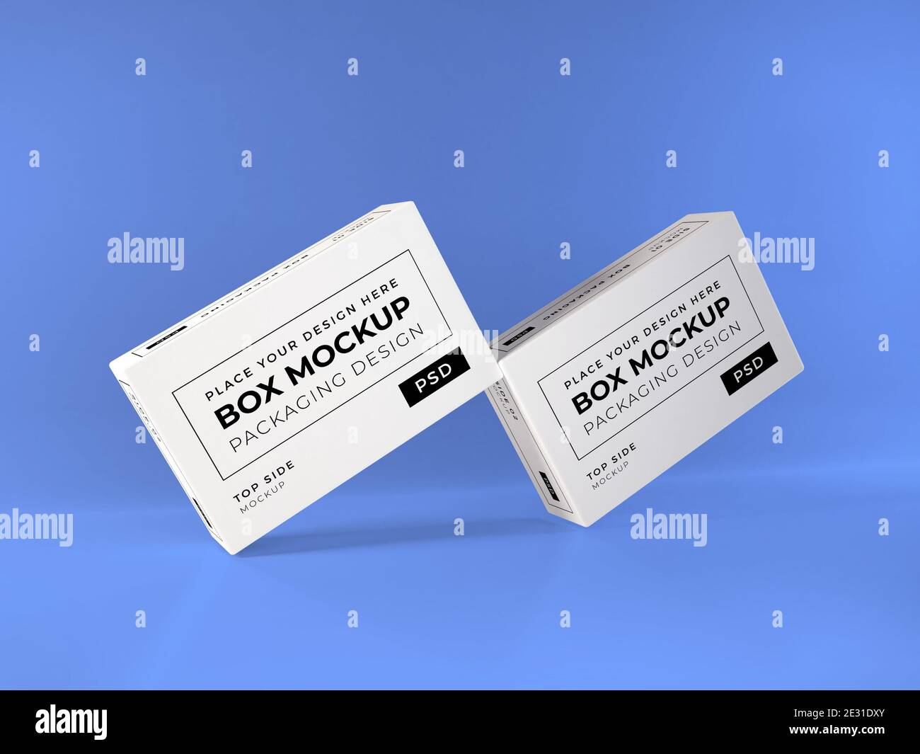 Realistic Long Box Packaging Mockup Template Stock Photo - Alamy