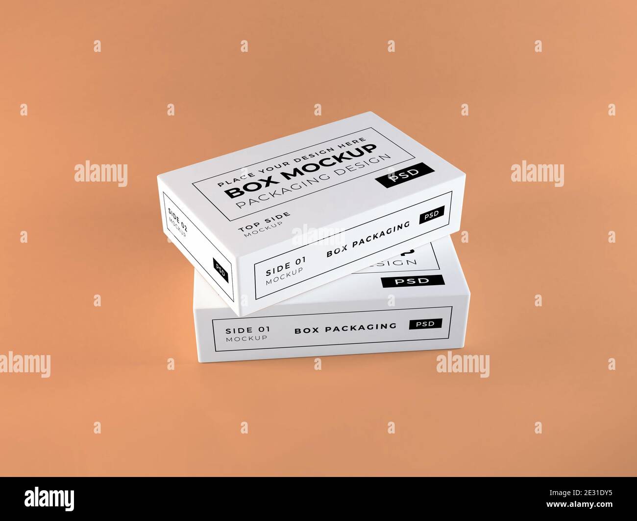 Realistic Long Box Packaging Mockup Template Stock Photo - Alamy