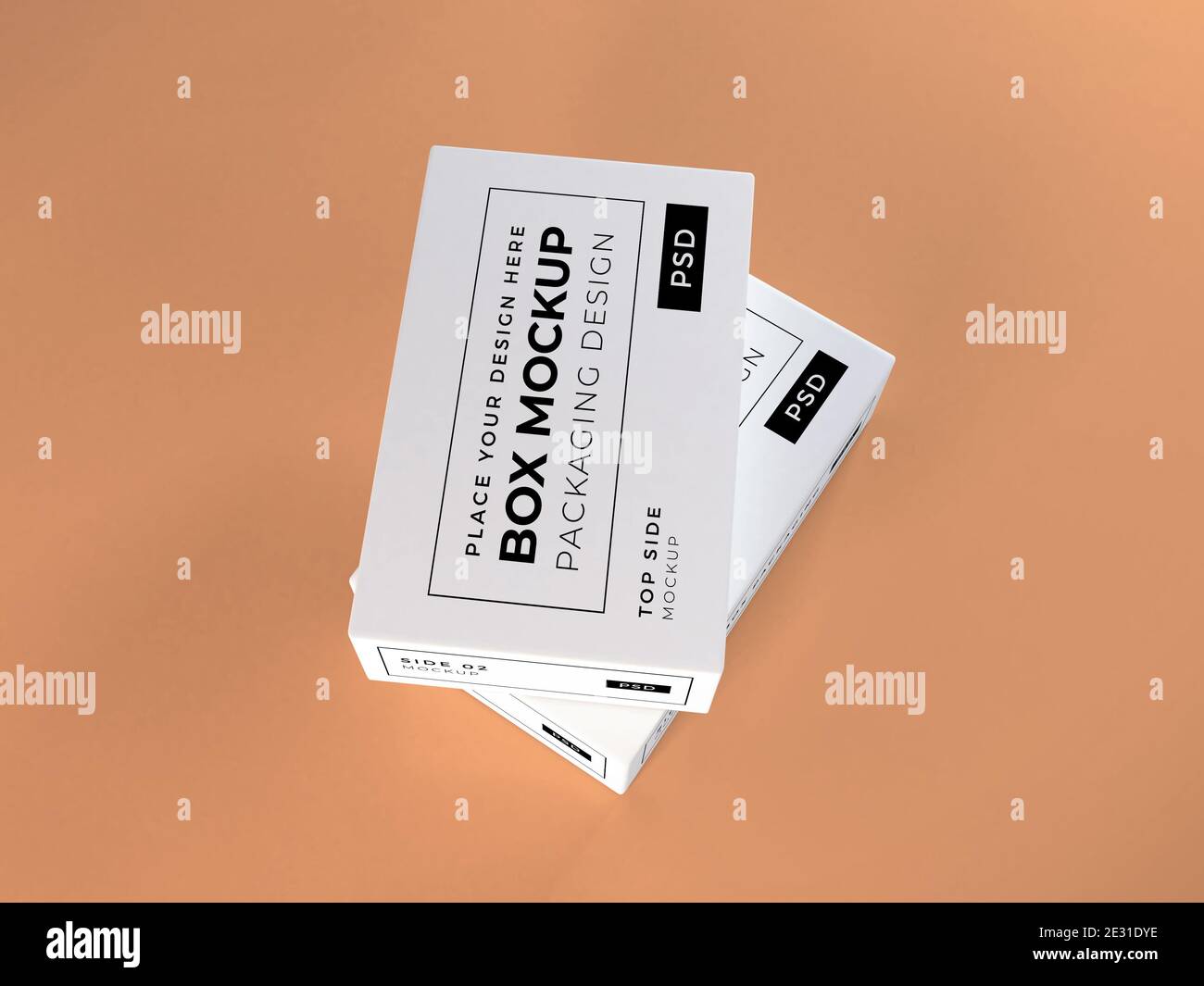 Realistic Long Box Packaging Mockup Template Stock Photo - Alamy