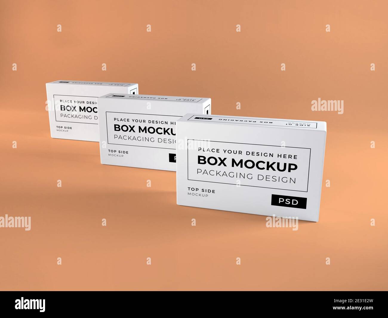 Realistic Long Box Packaging Mockup Template Stock Photo - Alamy