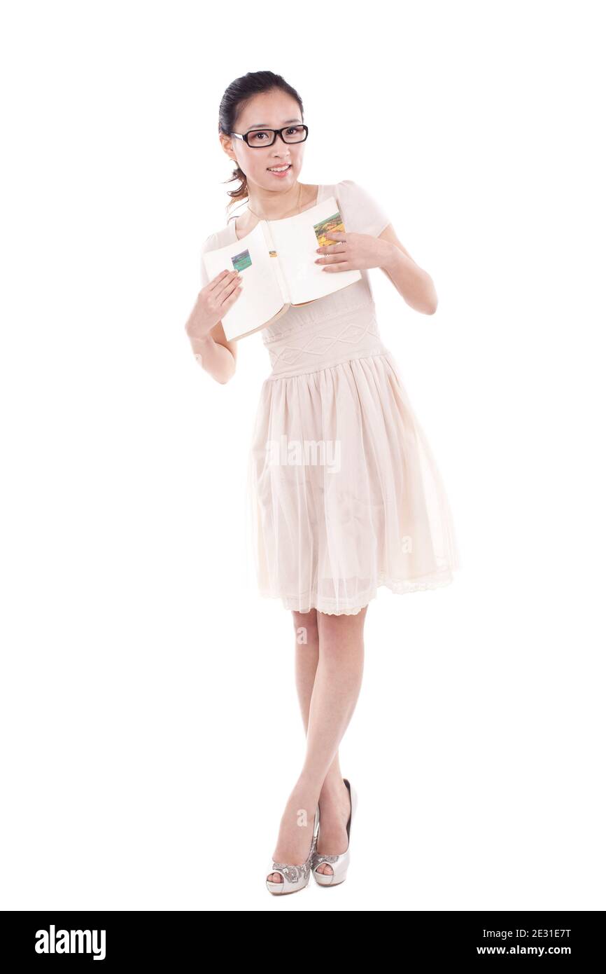 Long legs woman asian standing Cut Out Stock Images & Pictures - Alamy