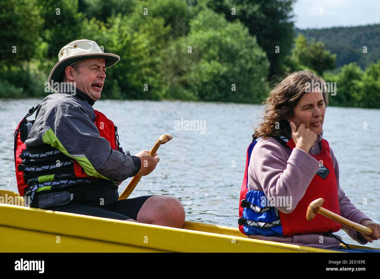 People paddling V6 Hawaiian outrigger canoes (known as va'a), UK Stock ...