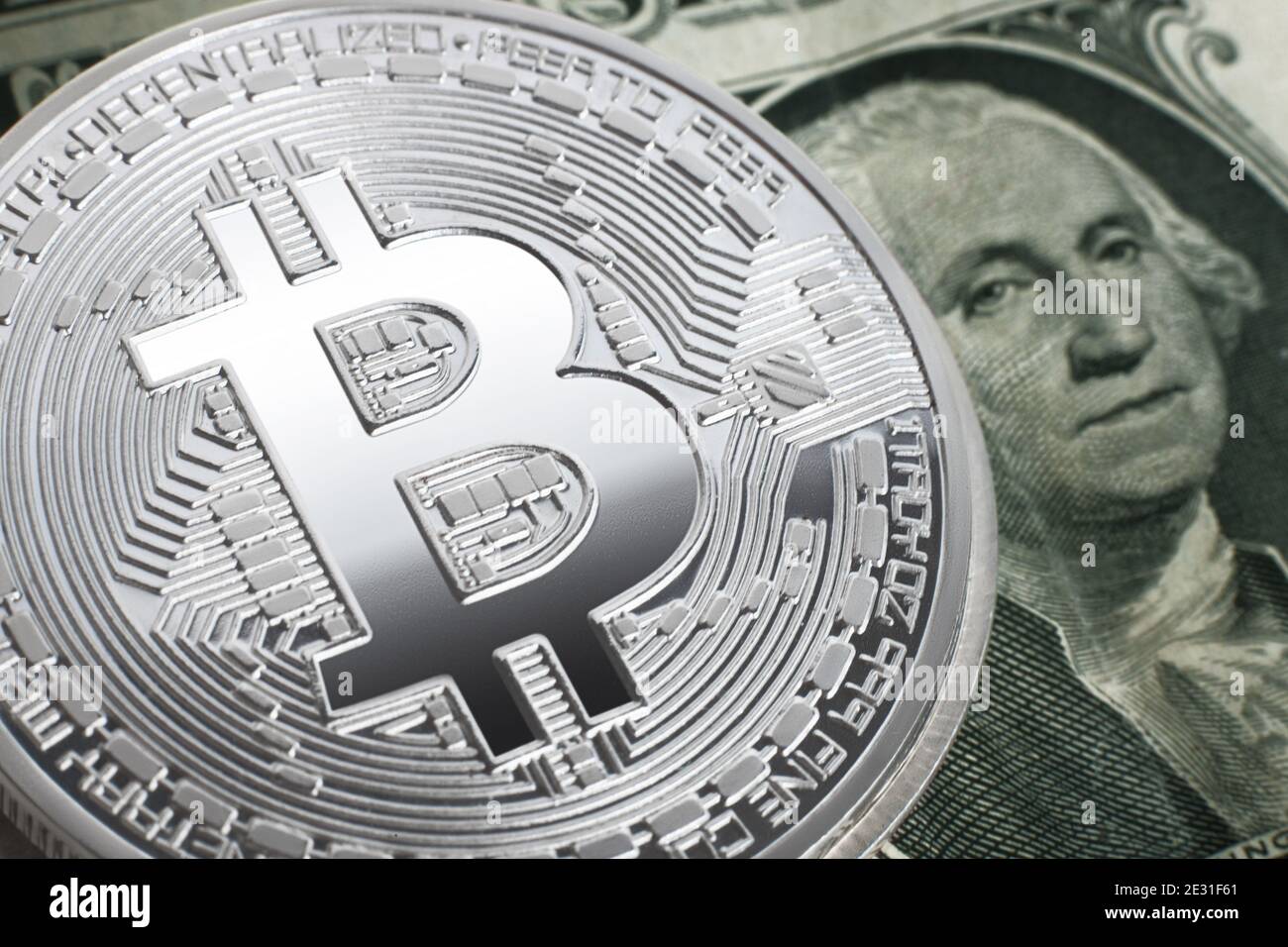 Cryptocurrency concept. Trends in bitcoin exchange rates. Rise and fall ...