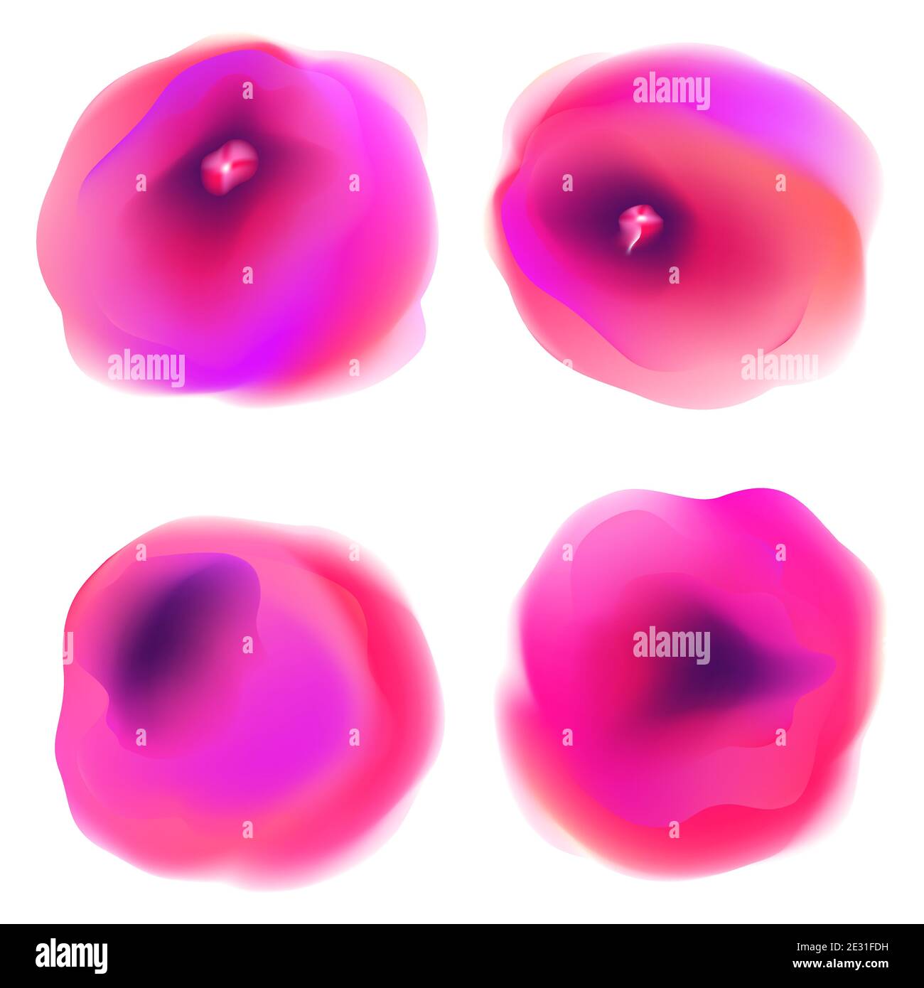 A set of gradient shapes . Pink bright energies . Modern abstract ...