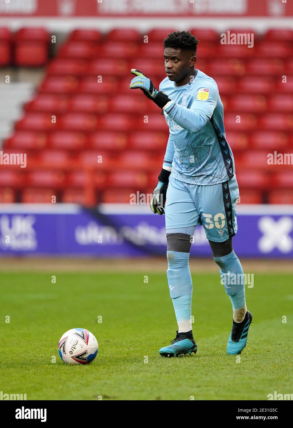 Nottingham Forest goalkeeper Brice Samba during the Sky Bet ...