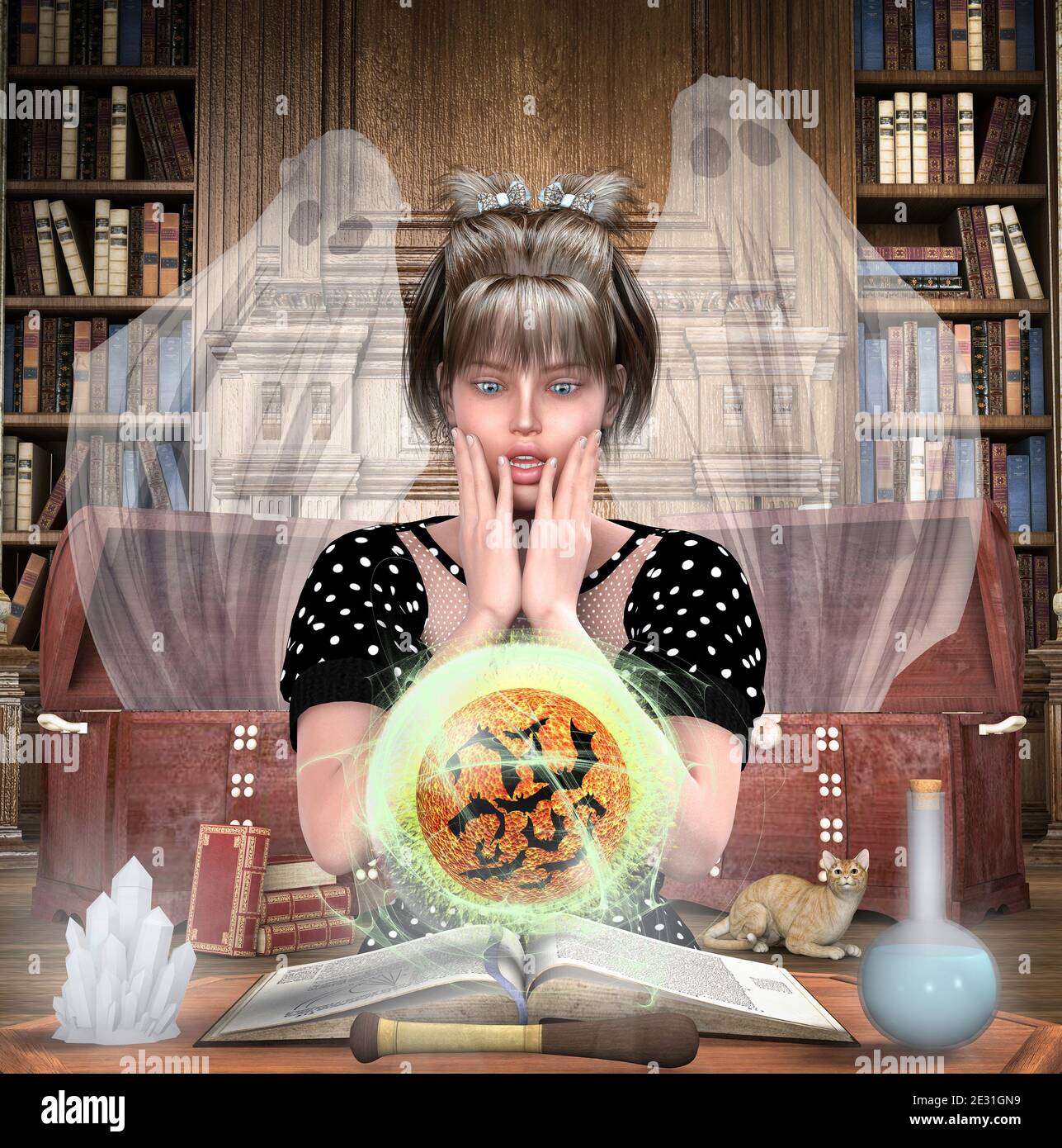 Young witch preparing magic hi-res stock photography and images - Alamy