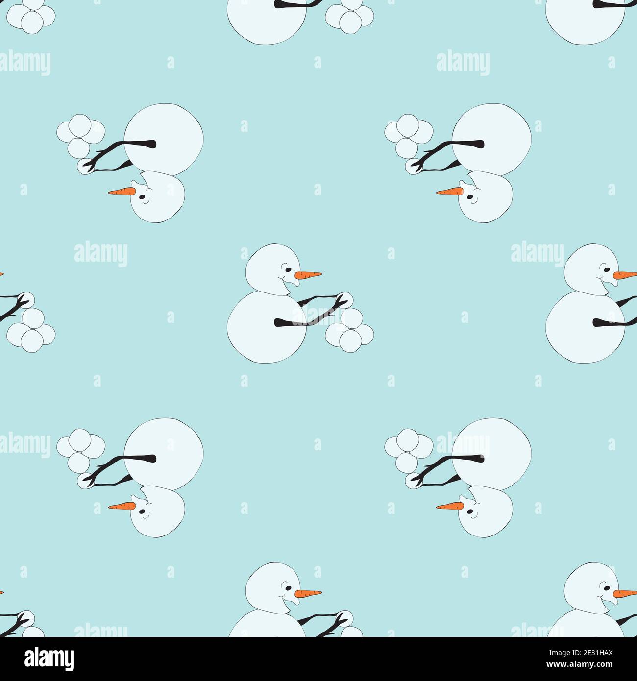 Snowball fight cartoon illustration hi-res stock photography and images ...