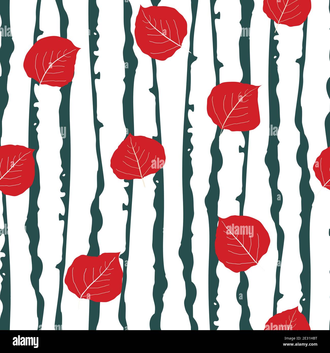 Autumn red aspen leaf Stock Vector Images - Alamy