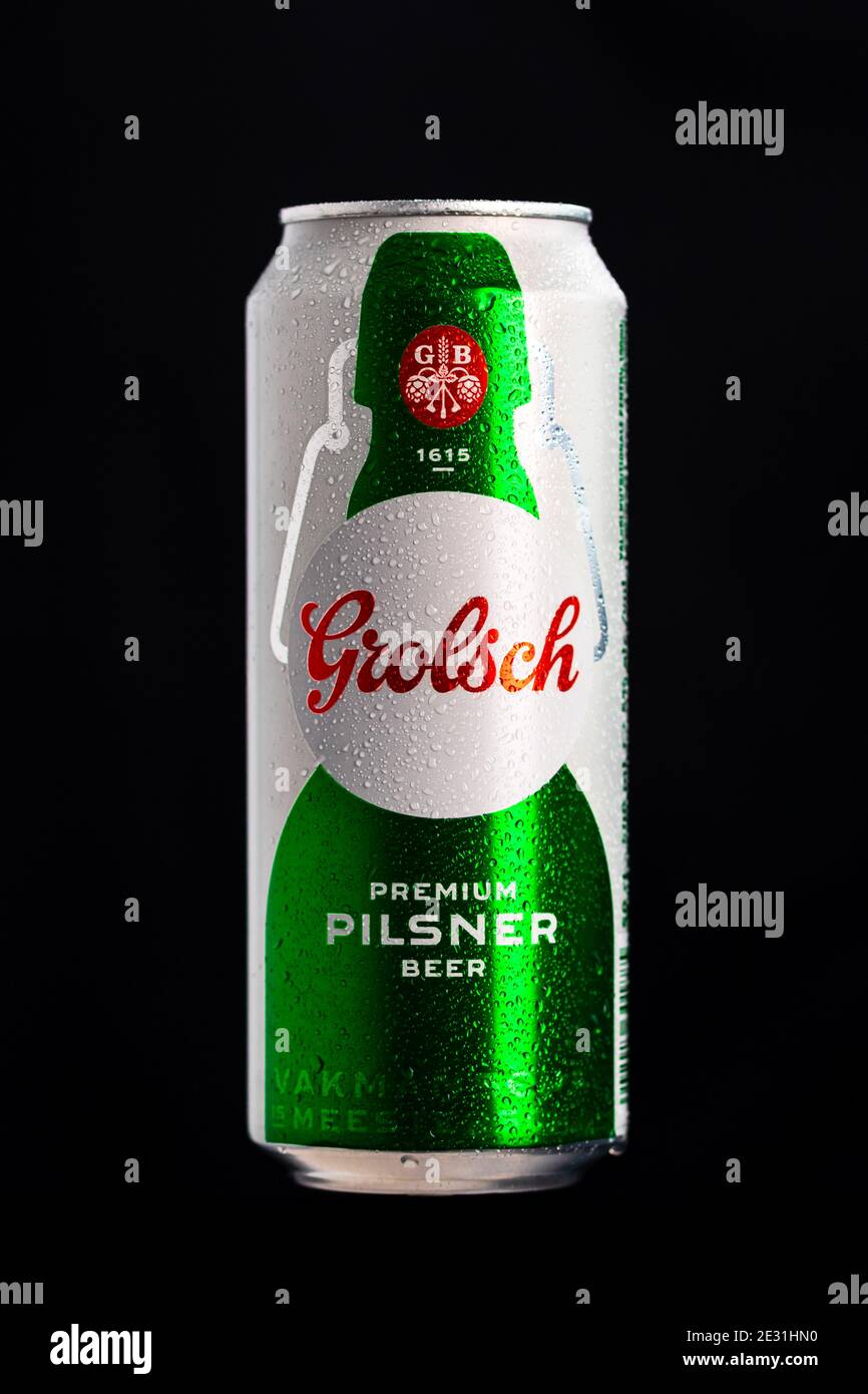 Water droplets on Grolsch Premium Pilsner - Grolsch Premium Lager beer ...