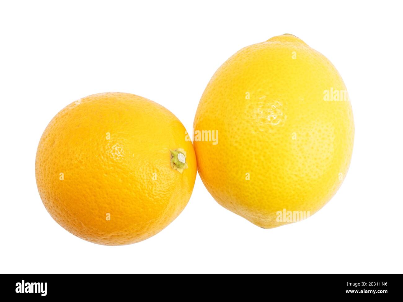 Two yellow lemons isolated on white background Stock Photo - Alamy
