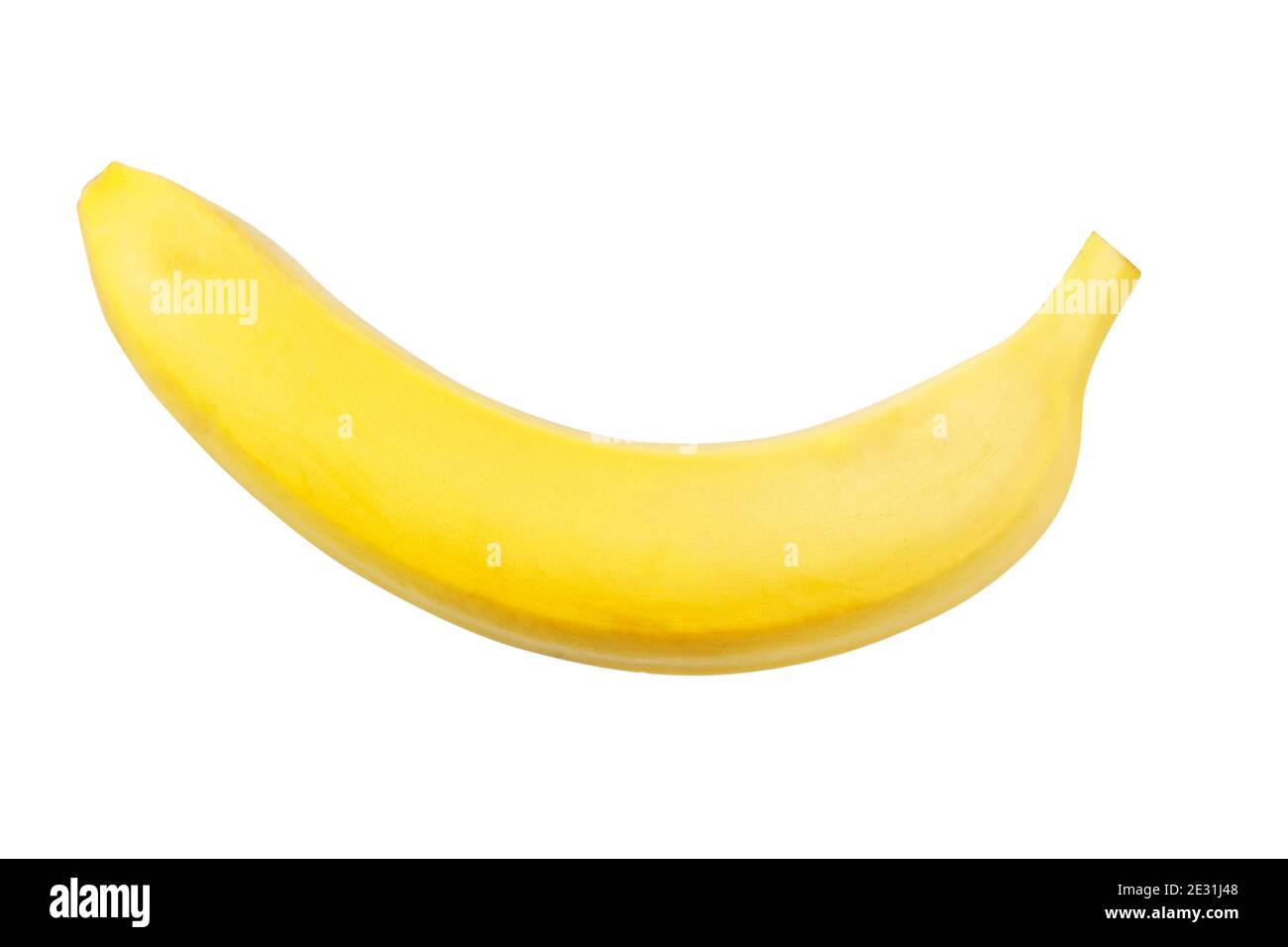 Closeup single ripe banana isolated on white background Stock Photo - Alamy