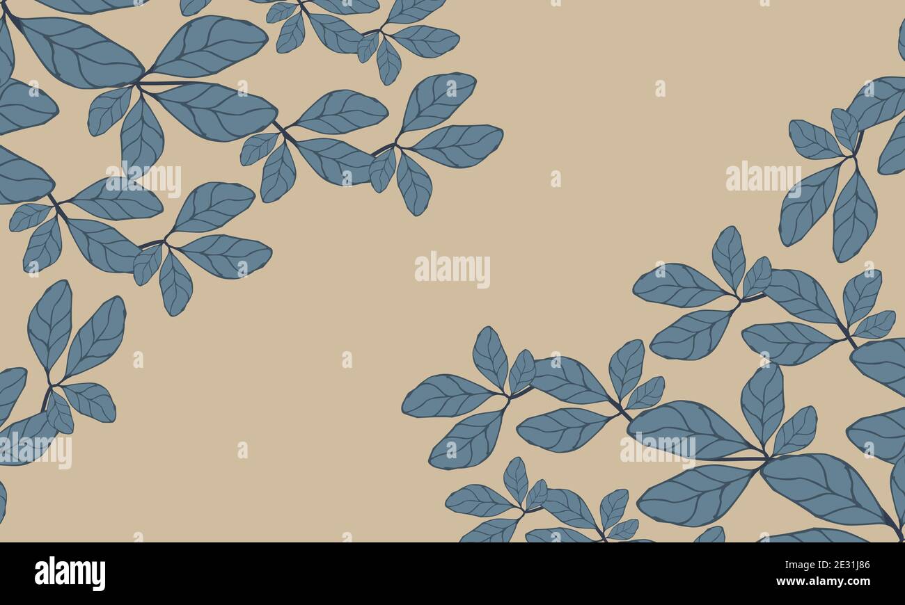 Floral background design with beautiful leaf Stock Vector Image & Art ...
