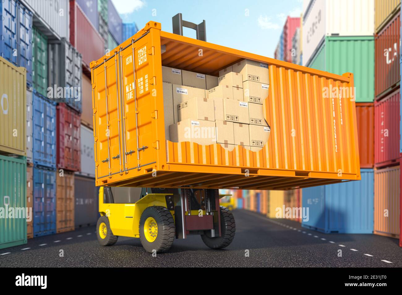 Cargo, shipment, delivery, logistics and freight transportation service ...
