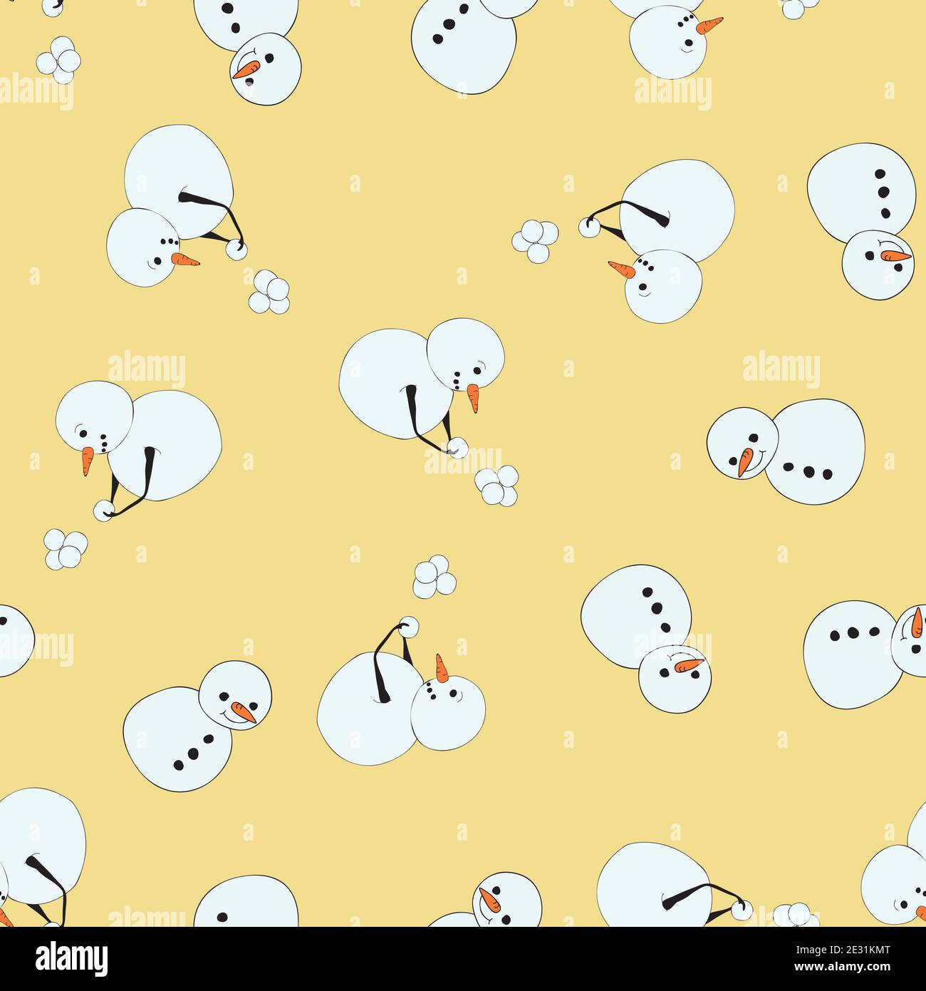 Snowball fight cartoon illustration hi-res stock photography and images ...