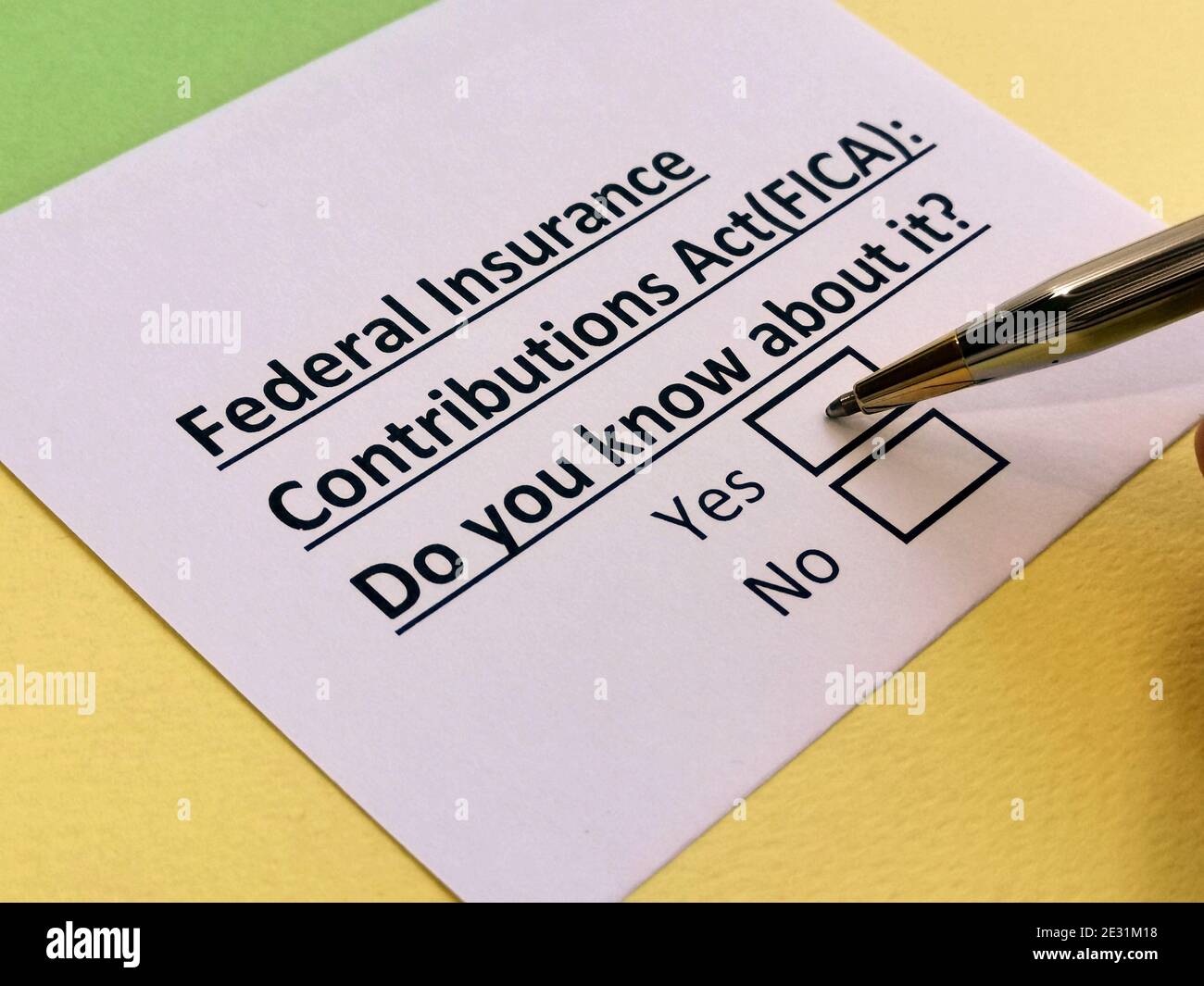 Federal insurance contributions act hi-res stock photography and images ...