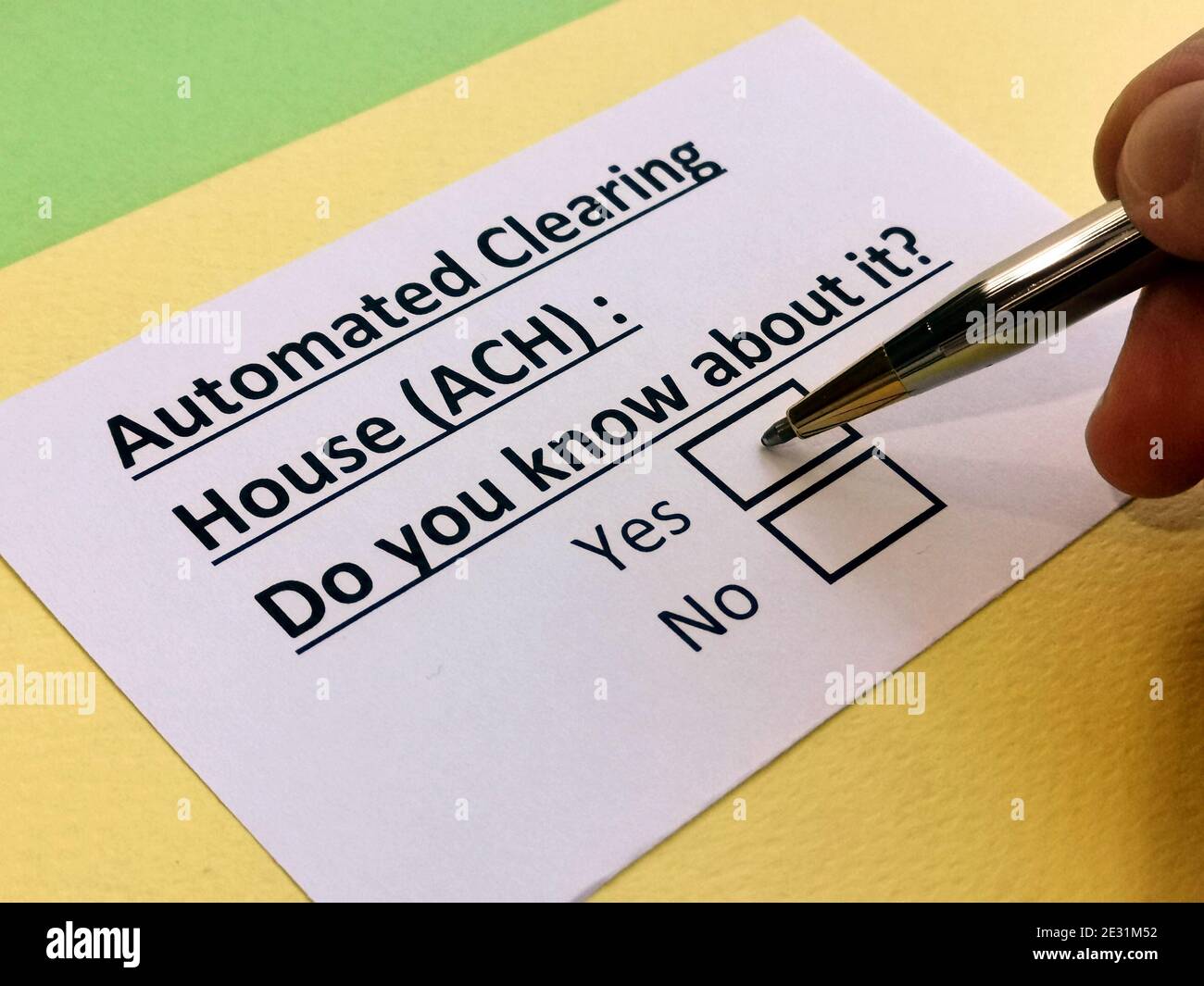 Automated clearing house hi-res stock photography and images - Alamy