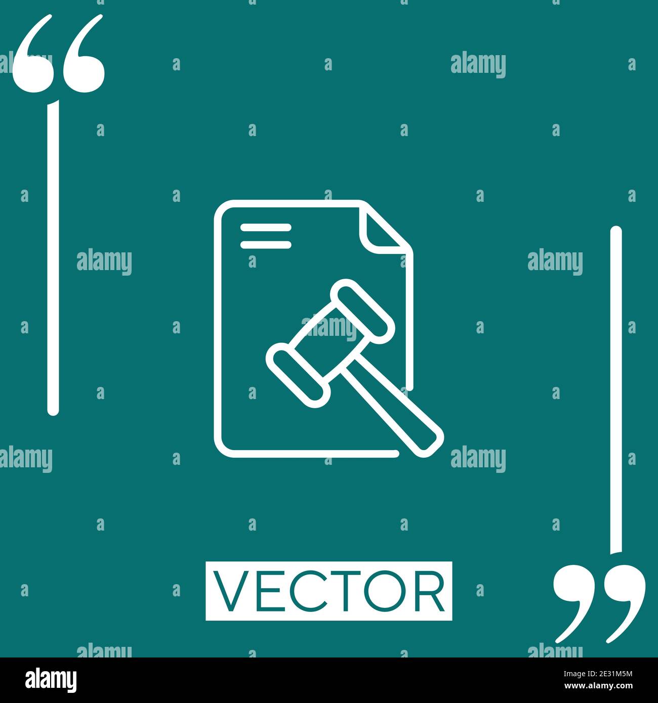 Legal Document Vector Icon Linear Icon Editable Stroked Line Stock