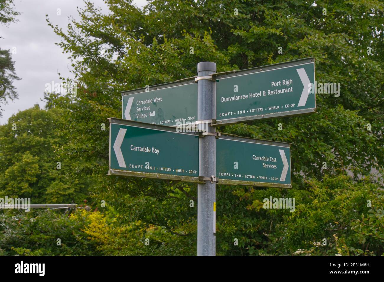 Footpath signpost, Carradale,Argyll,Scotland Stock Photo - Alamy