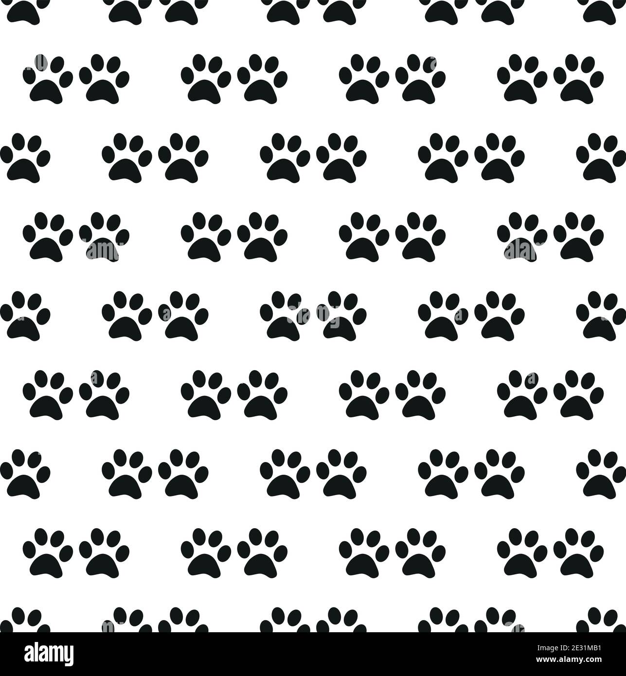Cute seamless background. Cartoon paw for wallpaper design. Cartoon ...