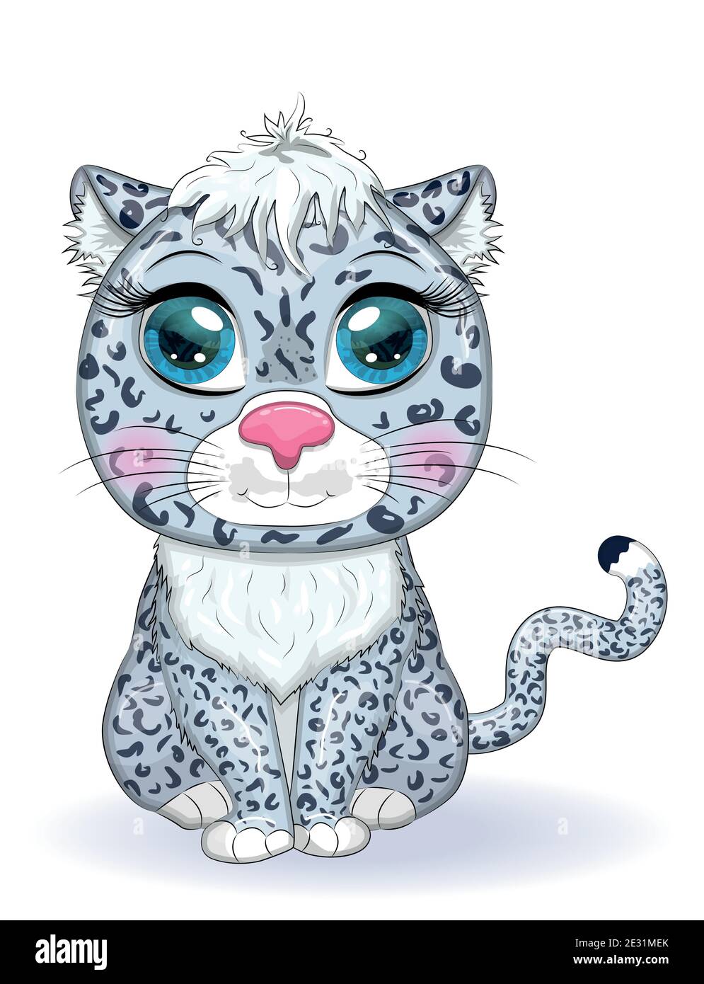 Snow Leopard Blue Eyes Drawing