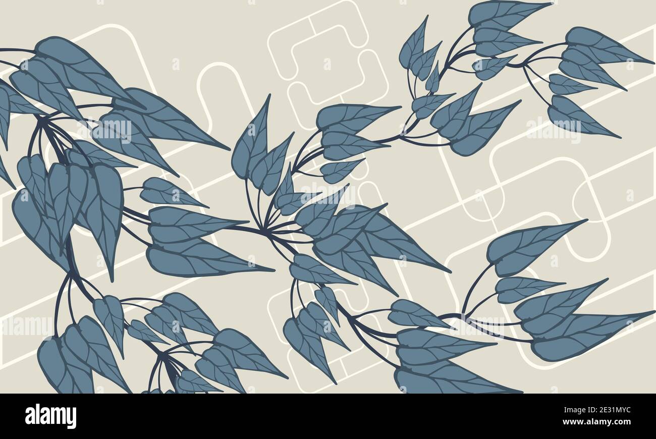Floral background design with beautiful leaf Stock Vector Image & Art ...