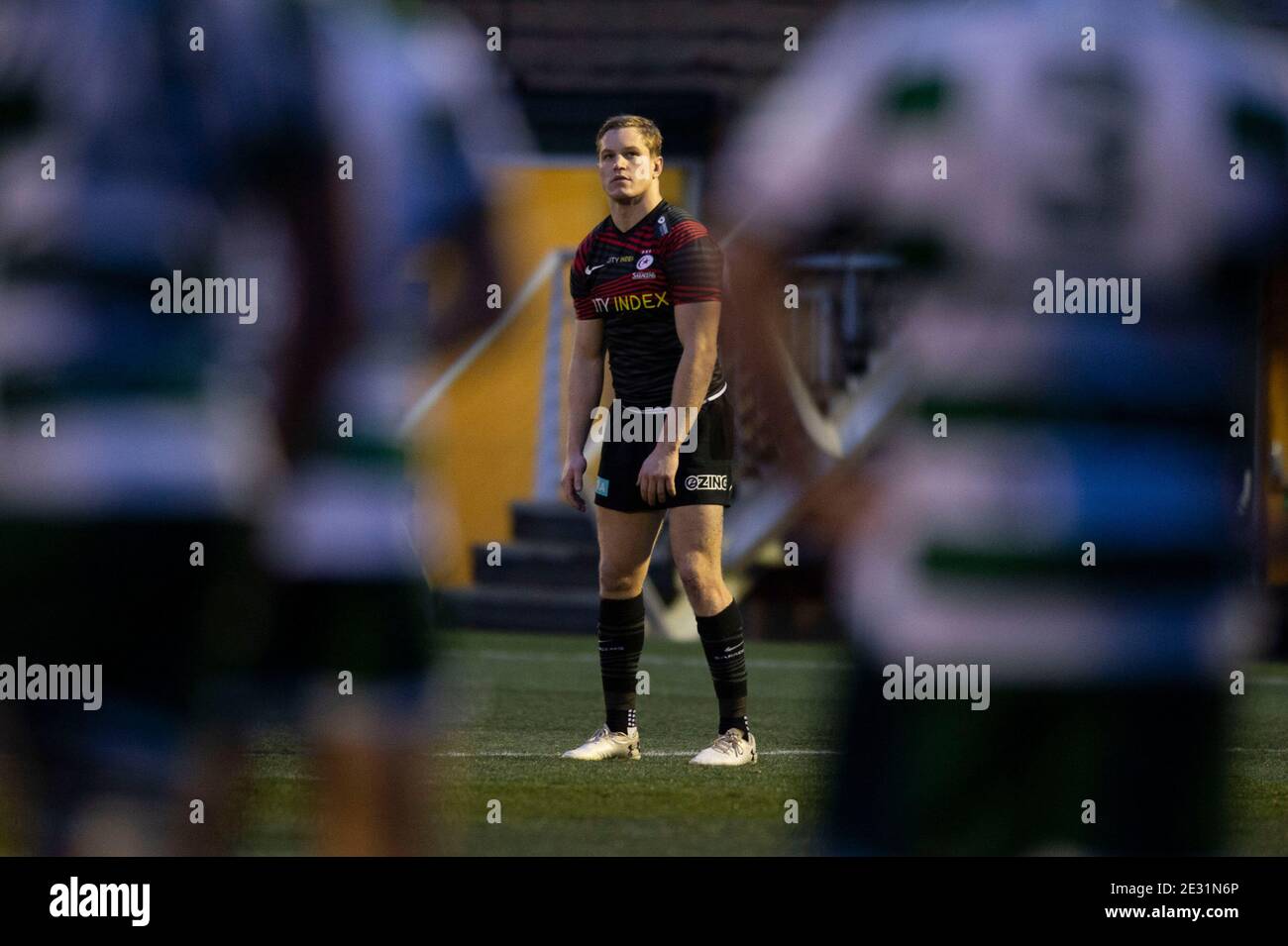 Will Hooley of Saracens during the RFU Championship match at ...