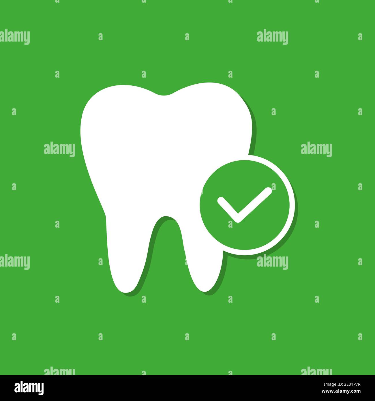 Healthy teeth on a green background. Dental health Stock Vector Image ...