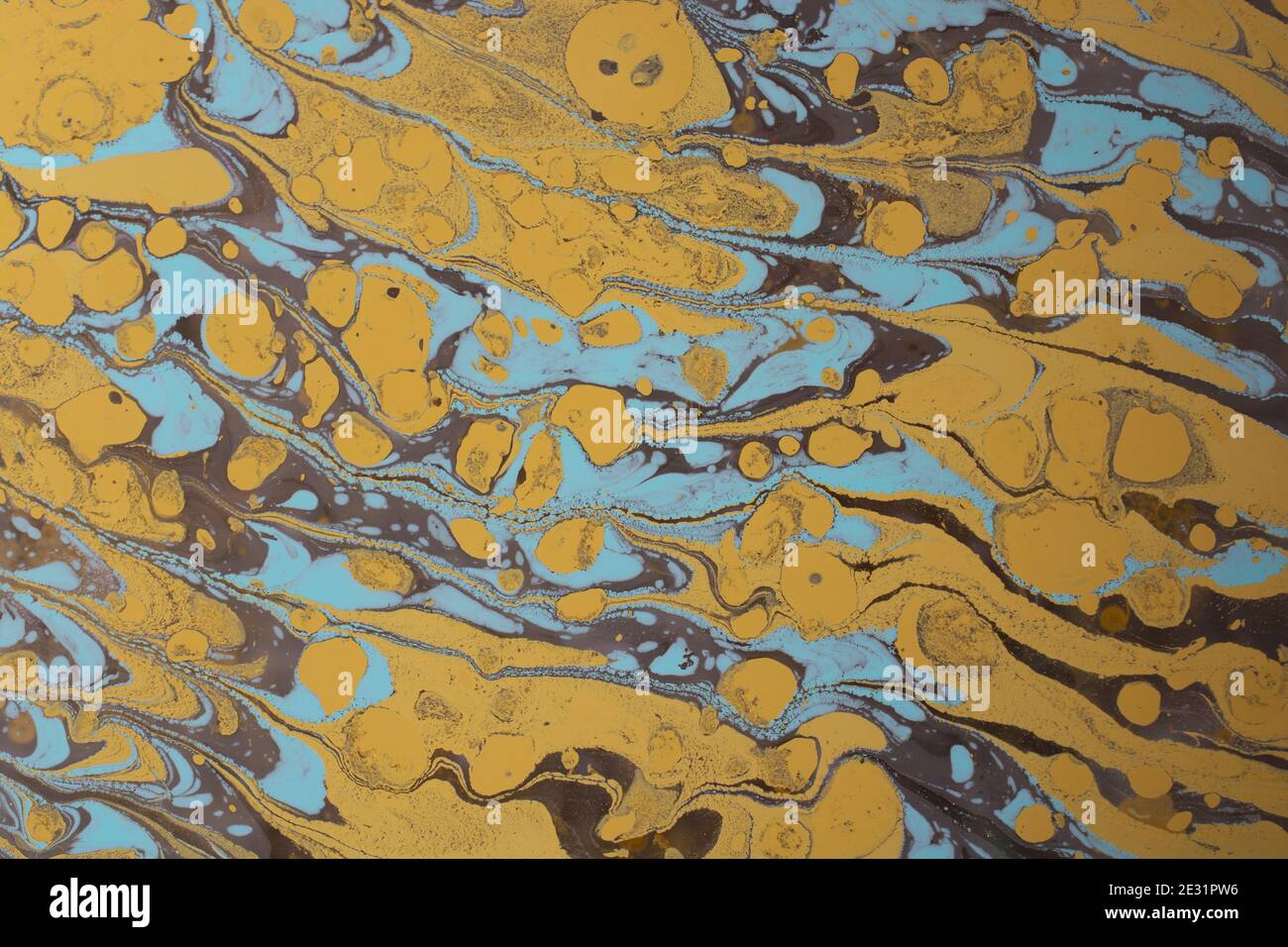 Fantastic illustration of mixed colors with yellow and blue Stock Photo ...