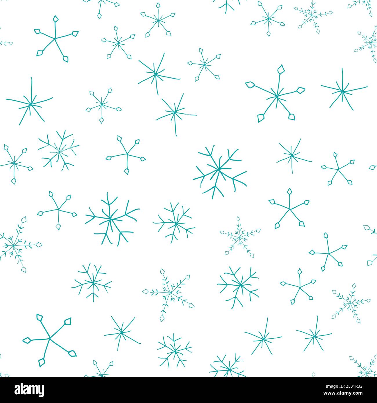 Snow Flakes on white seamless vector repeat surface pattern design ...