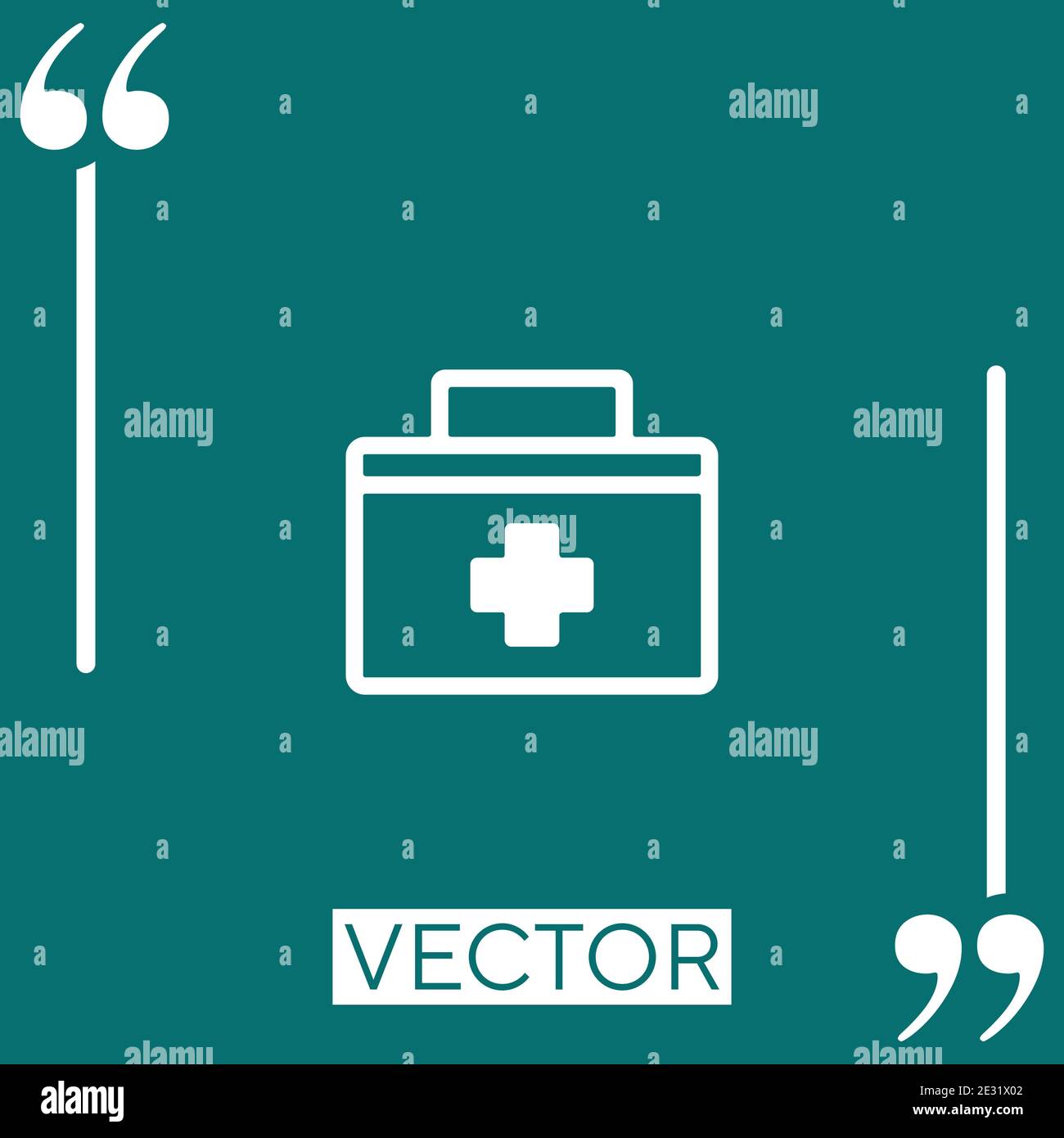 doctor suitcase vector icon Linear icon. Editable stroke line Stock ...