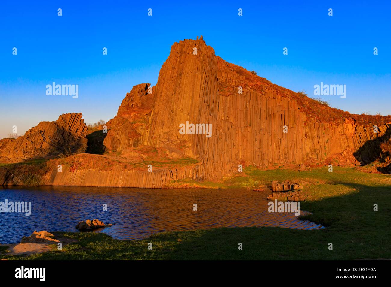 Polygonal structures of basalt columns, natural monument Panska skala ...