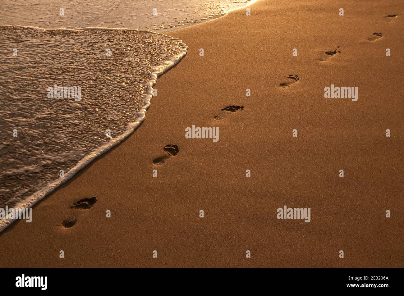 Gold footsteps hi-res stock photography and images - Alamy