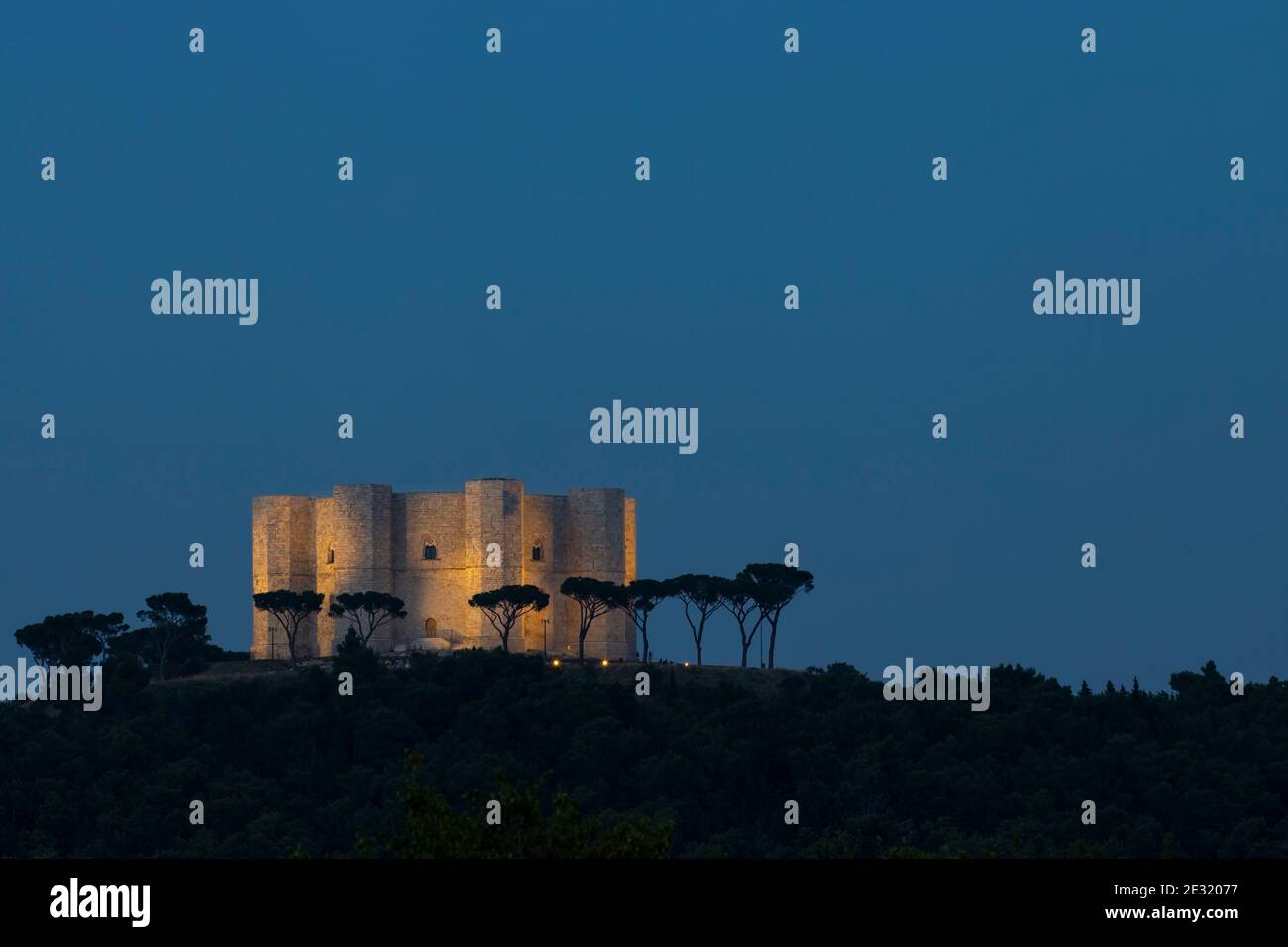 Castel del Monte, castle built in an octagonal shape by the Holy Roman ...
