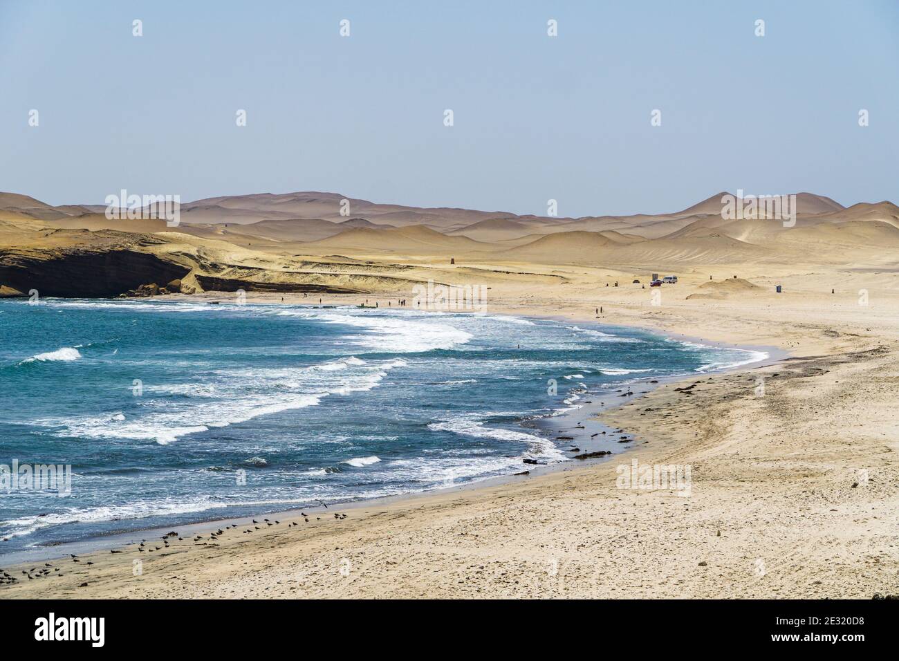 Beach in the Ica Desert of Peru Stock Photo - Alamy