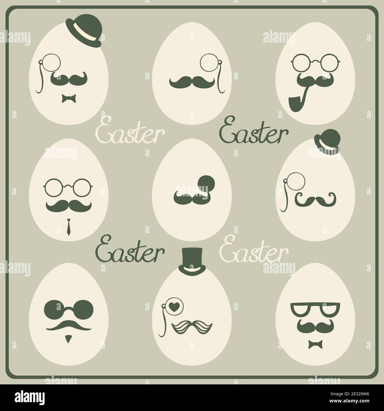 Easter vintage eggs. Vector illustration Stock Vector Image & Art - Alamy