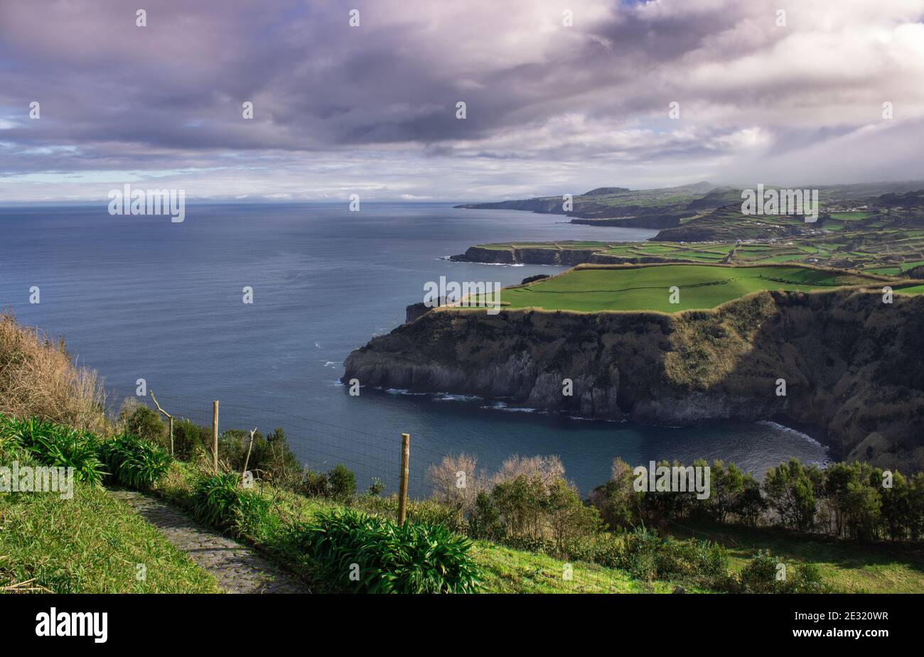 View at Santa Iria viewpoint, Sao Miguel island, Azores Stock Photo - Alamy