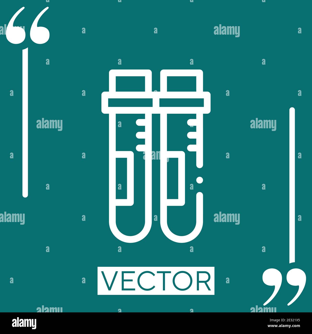 test tube vector icon Linear icon. Editable stroke line Stock Vector ...