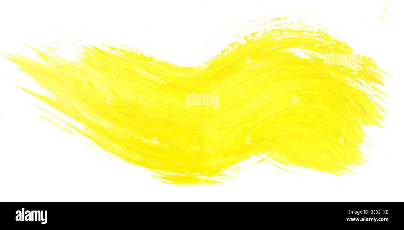 Yellow brush stroke isolated hi-res stock photography and images - Alamy