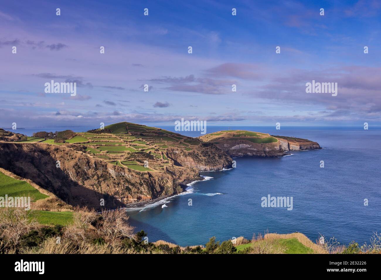 Santa Iria viewpoint, Sao Miguel island, Azores, panoramic view Stock ...
