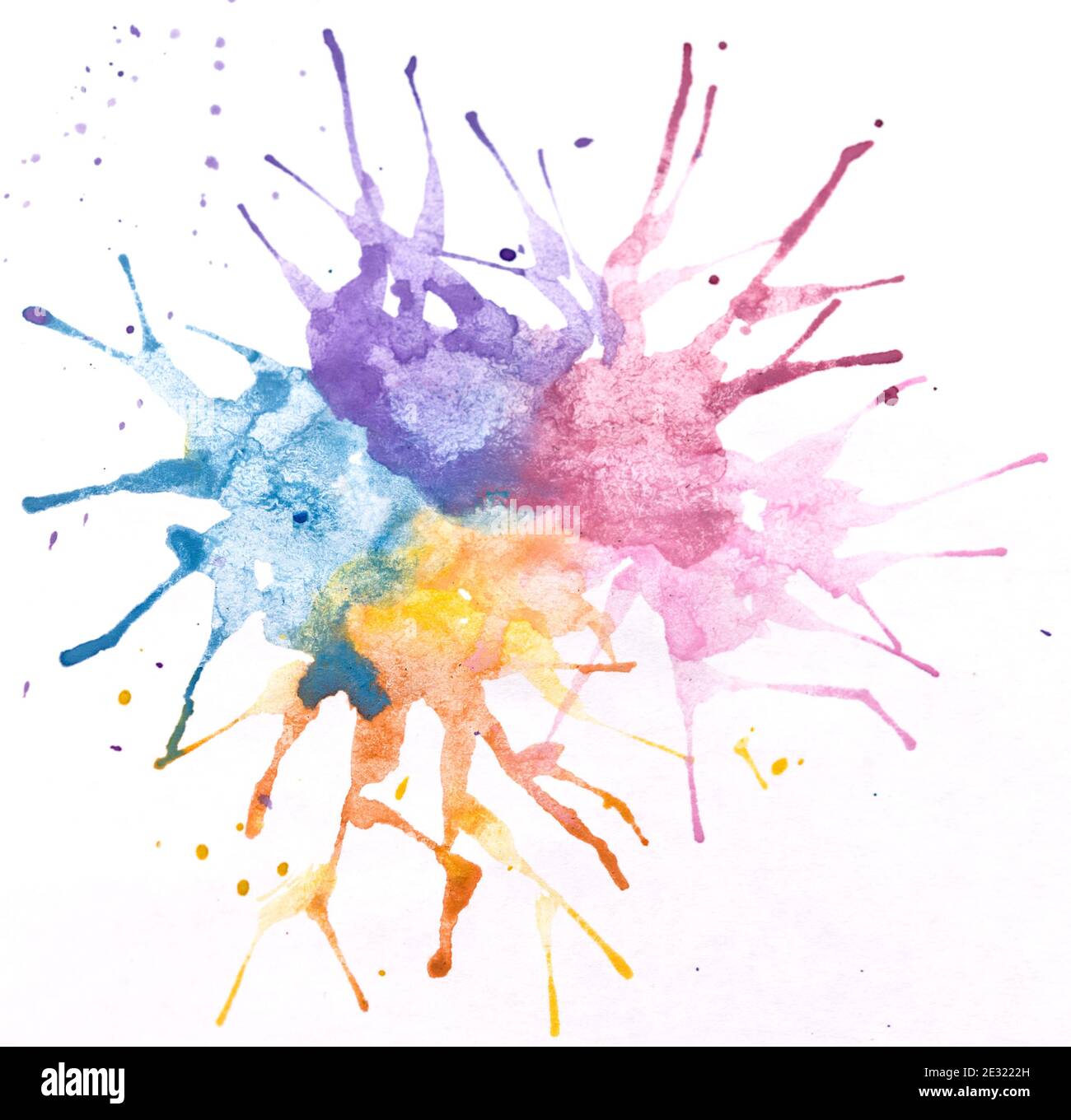 Watercolor on white background Stock Photo - Alamy