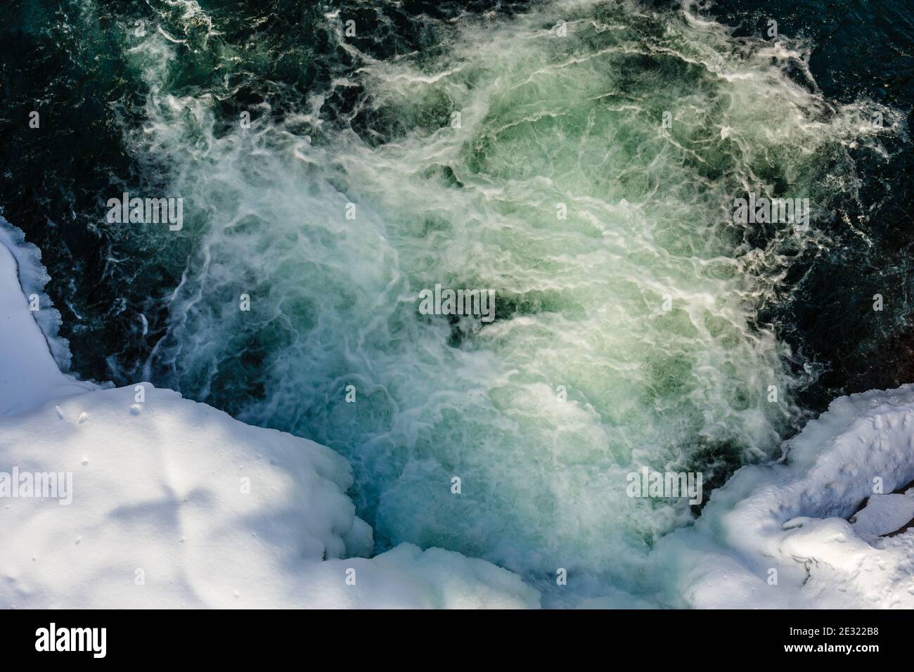 Water splashes from waterfall close hi-res stock photography and images ...