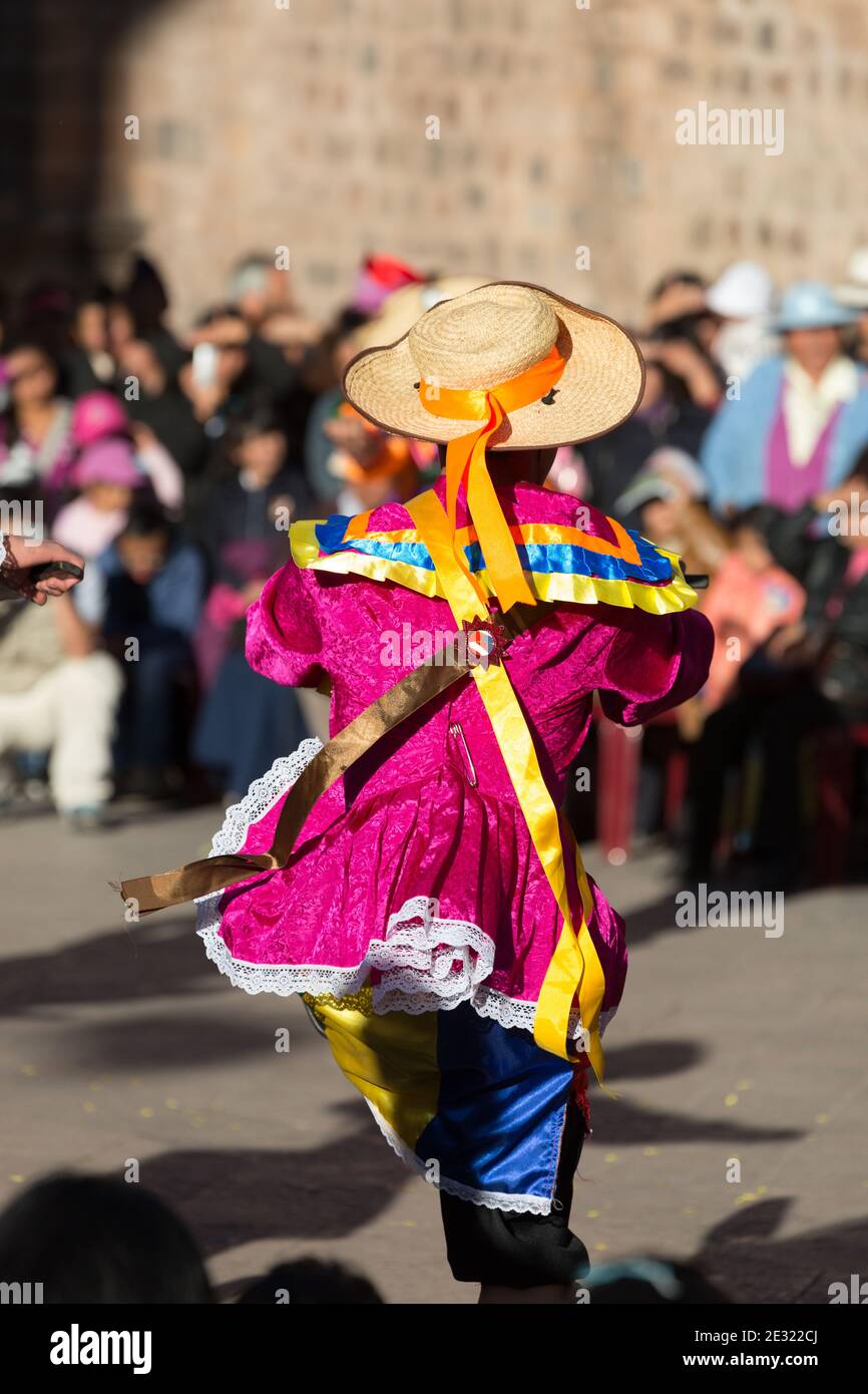 Indigenous dance performance in Cusco Stock Photo - Alamy
