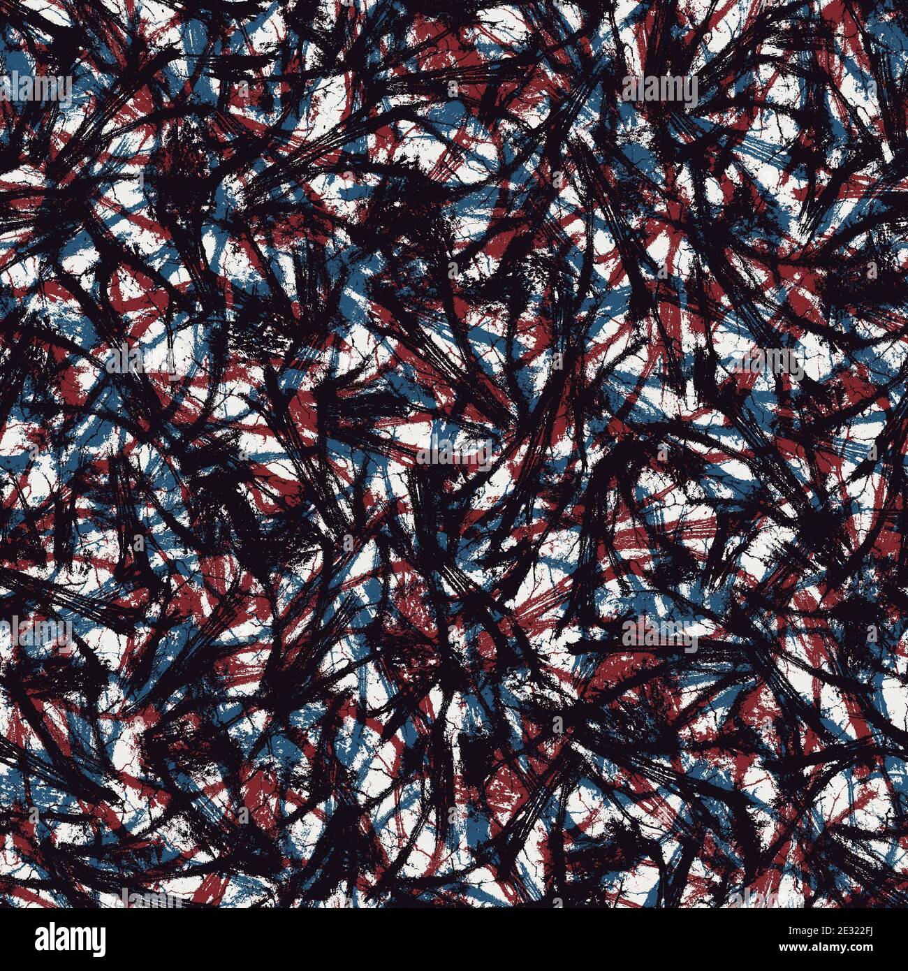 Seamless texture pattern in red blue black white Stock Photo - Alamy