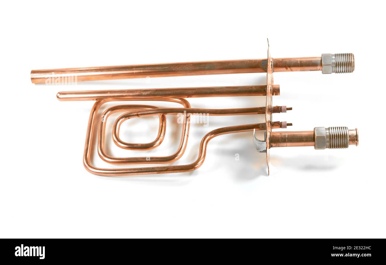 Electric heating element isolated on white background Stock Photo - Alamy